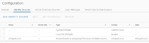 Change vCenter Identity Source from IWA to LDAPS – vTAM