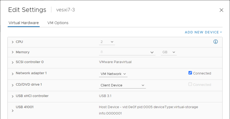 Install ESXi 7 on SD Card or USB – vTAM