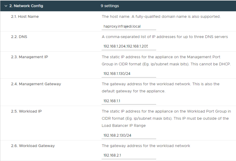 vSphere with Tanzu on VDS with HAProxy – vTAM