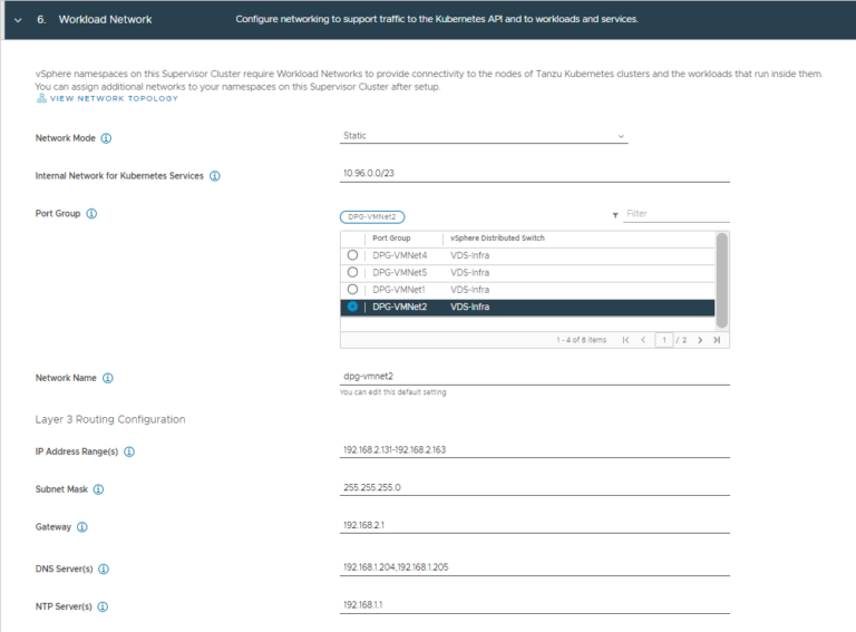 vSphere with Tanzu on VDS with HAProxy – vTAM