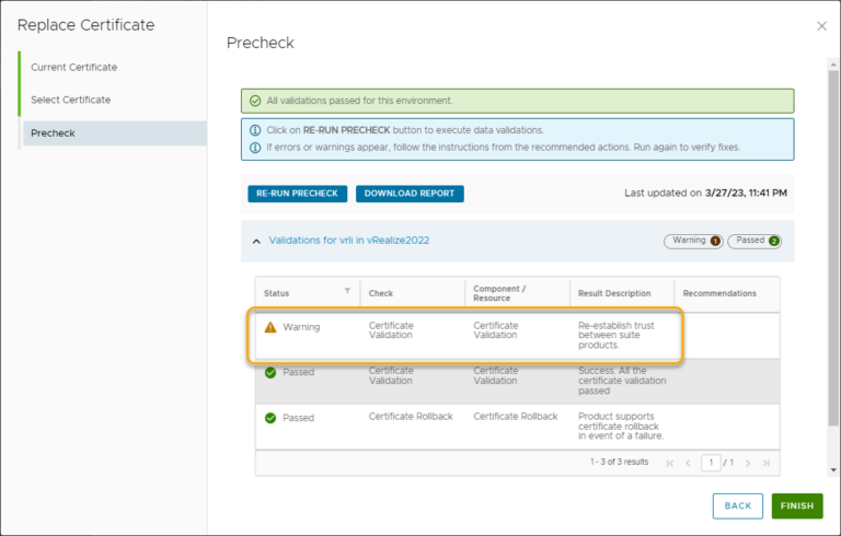 Generate and replace Log Insight Certificates – vTAM