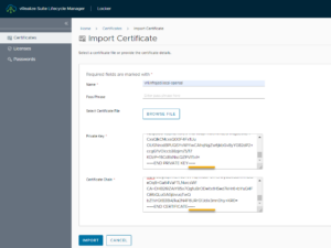 Generate and replace Log Insight Certificates – vTAM
